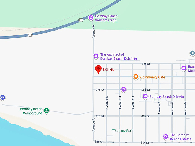 16. ski inn (bombay beach) map