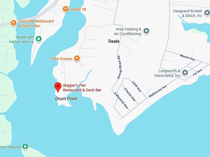 skipper&rsquo;s pier restaurant map