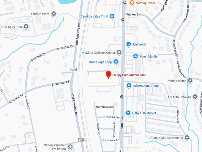 16. sleepy poet antique mall map