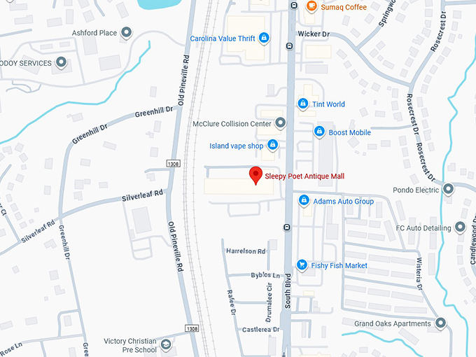 16. sleepy poet antique mall map