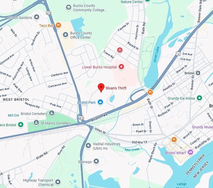 16. sloan's thrift map
