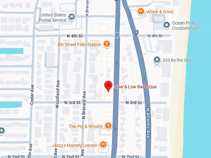 16. slow & low bar b que map