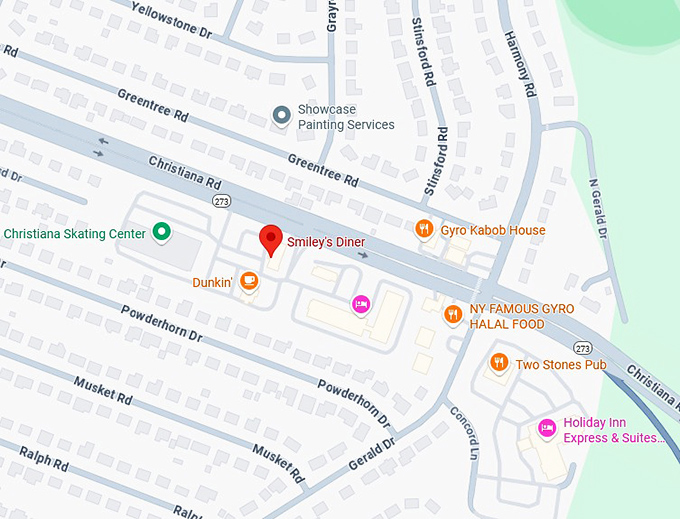 16. smiley's diner map