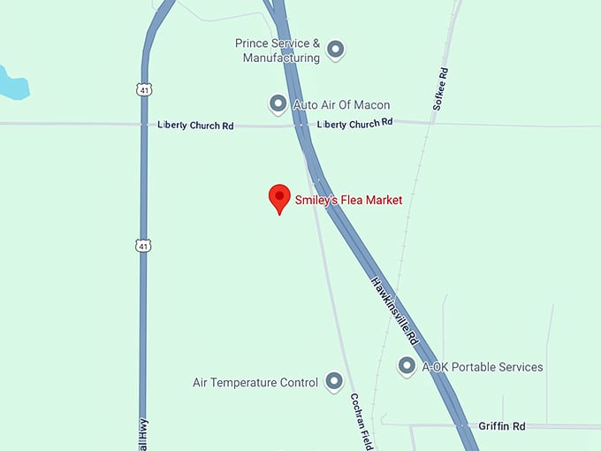 16. smiley&rsquo;s flea market map