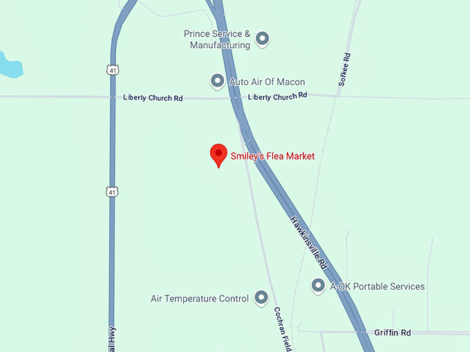 16. smiley&rsquo;s flea market map