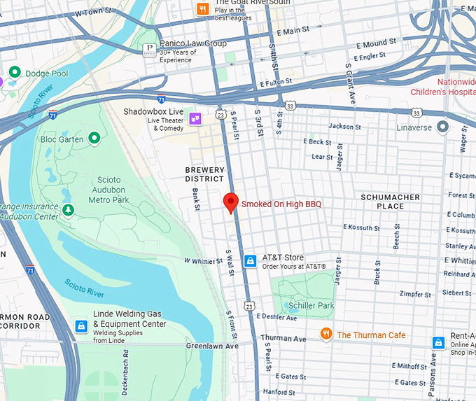 smoked on high bbq map