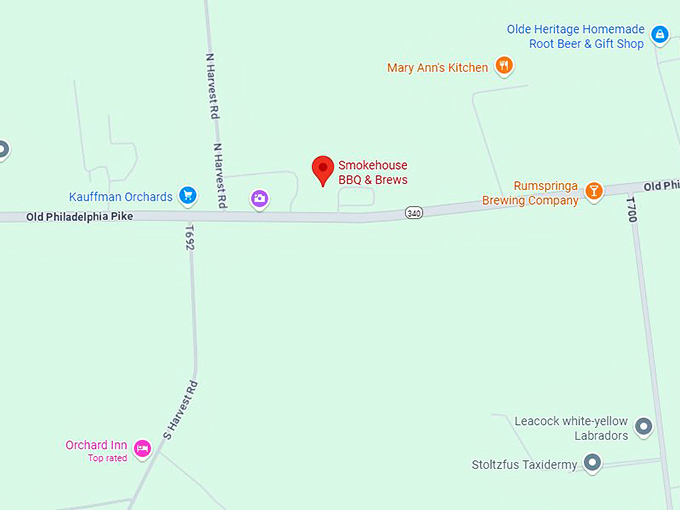 16. smokehouse bbq & brews map