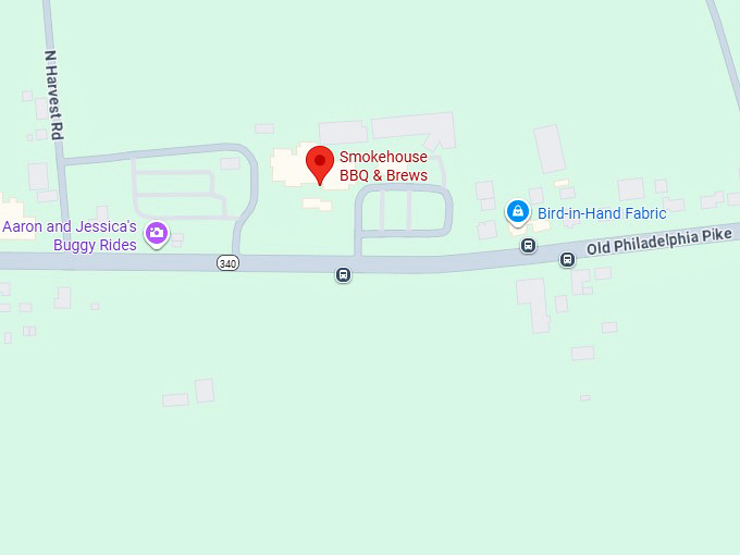 16. smokehouse bbq & brews map