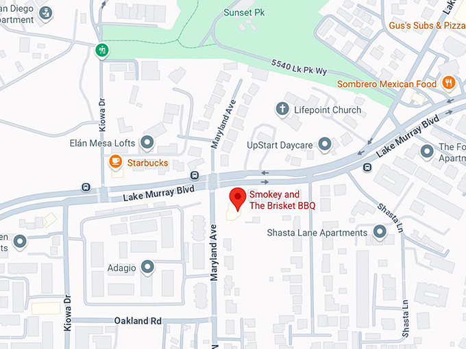 16. smokey and the brisket bbq map