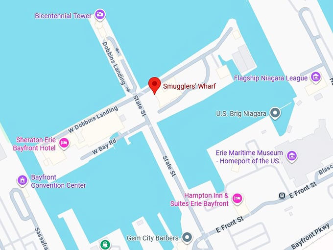 16. smugglers' wharf map