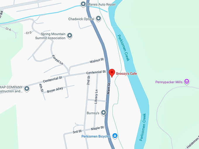 16. snoozy's cafe map