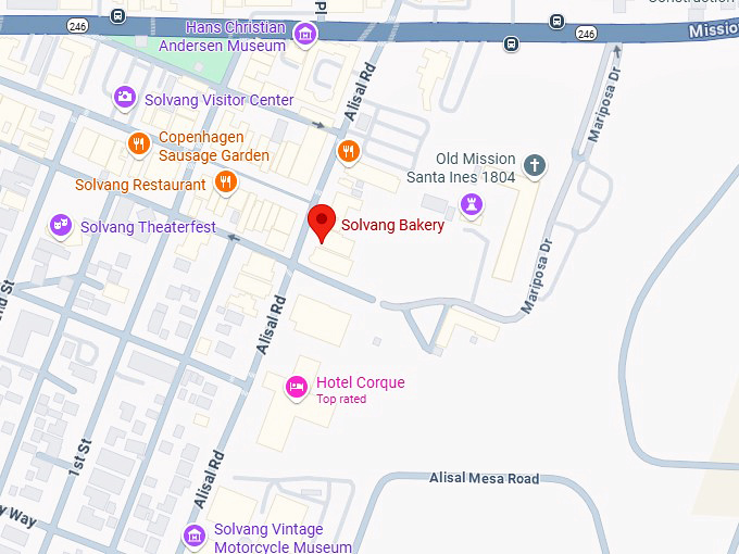 16. solvang bakery map