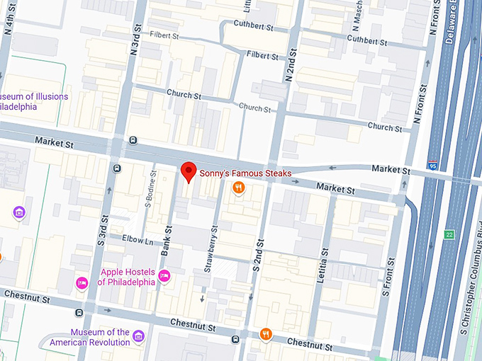 16. sonny's famous steaks map