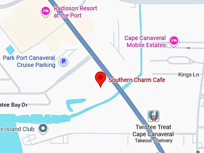 16. southern charm cafe map