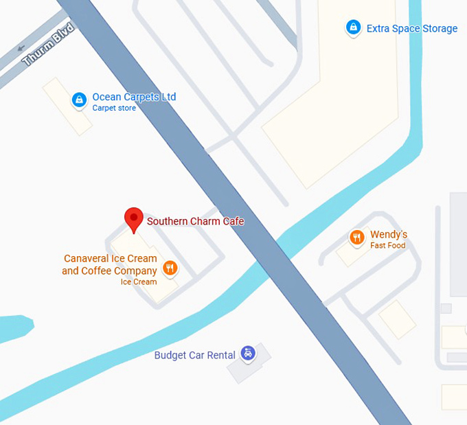 16. southern charm cafe map