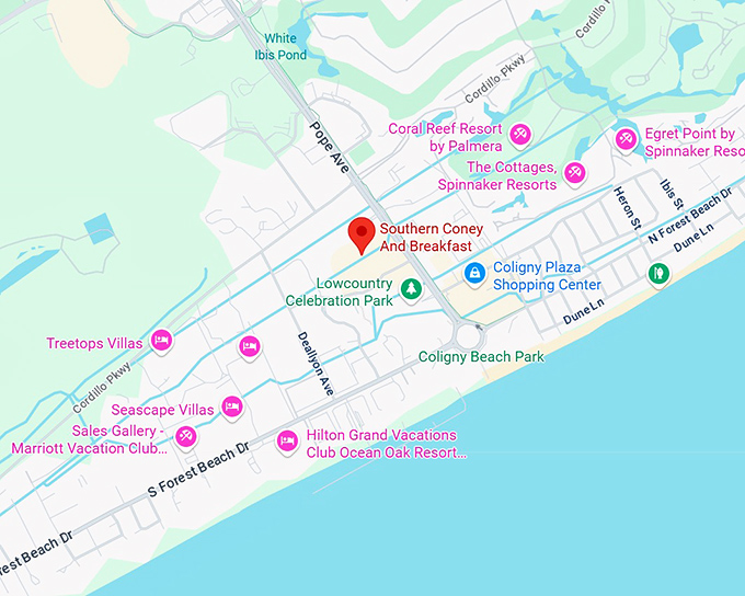 16. southern coney and breakfast map