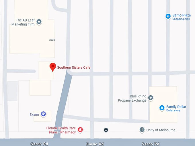 16. southern sisters cafe map
