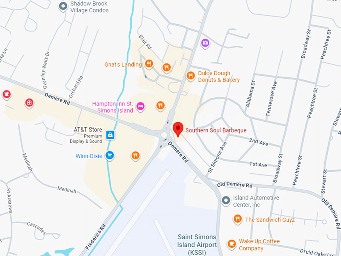 16. southern soul barbeque map