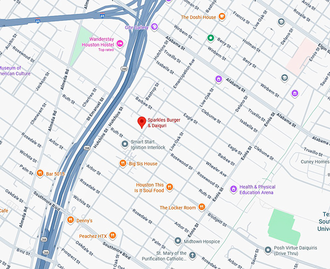 16. sparkles burger & daiquri map