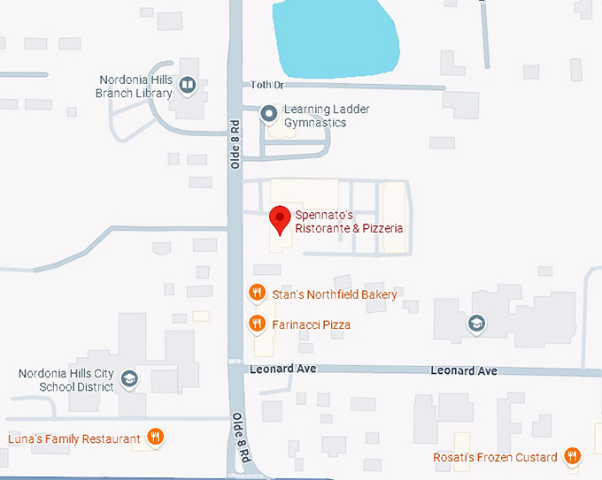 16. spennato's ristorante & pizzeria map