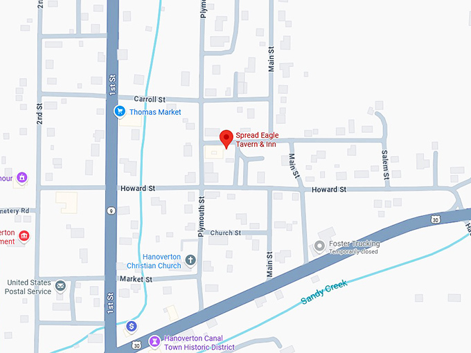 16. spread eagle tavern & inn map