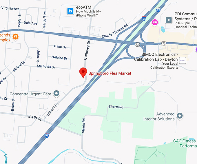 16. springboro flea market map