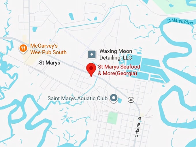 16. st marys seafood & more (georgia) map