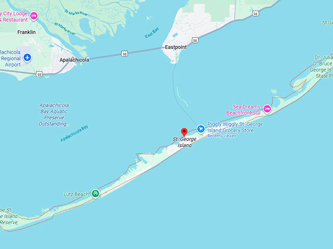 st. george island fl map
