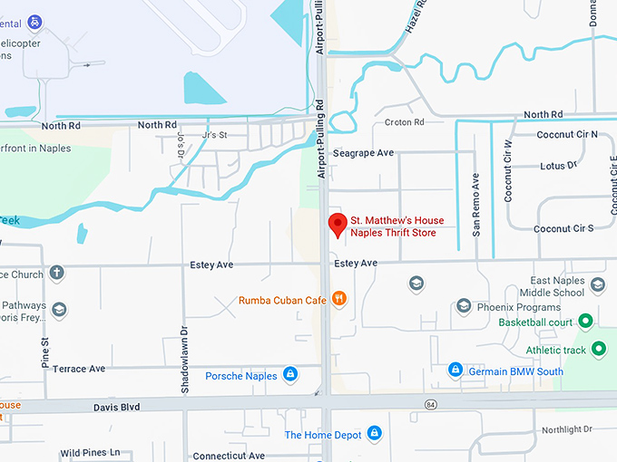 16. st. matthew's house naples thrift store map