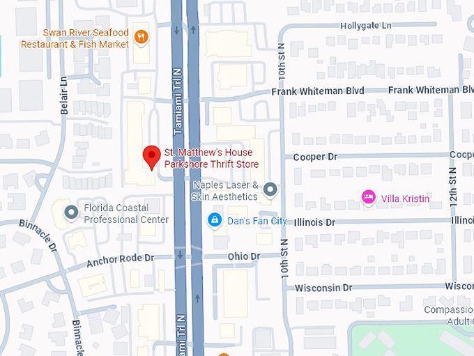 16. st. matthew's house parkshore thrift store map