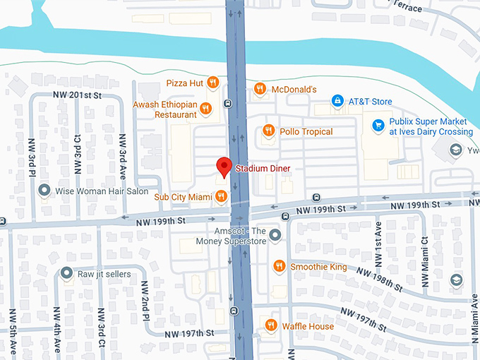 16. stadium diner map