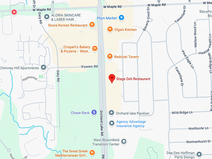 16. stage deli restaurant map