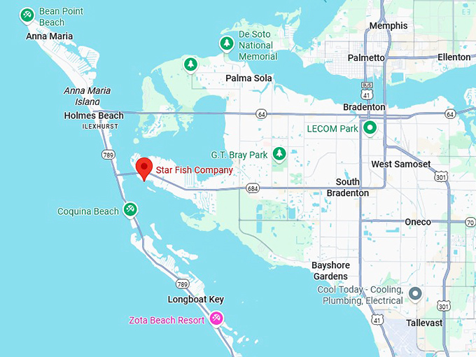 16. star fish company dockside restaurant map