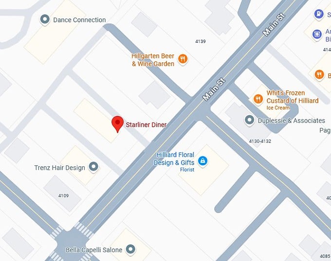 16. starliner diner map