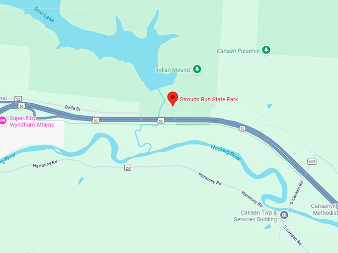 16. strouds run state park map