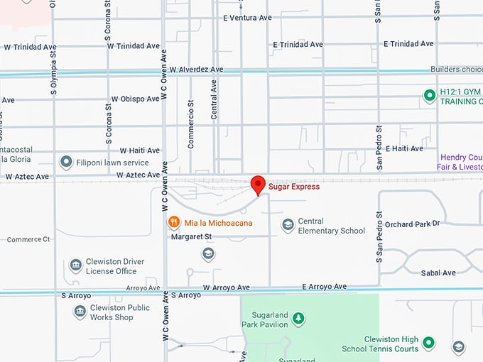16. sugar express map