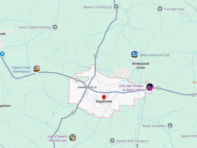 16. sugarcreek oh map