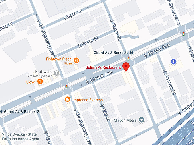 sulimay's restaurant map