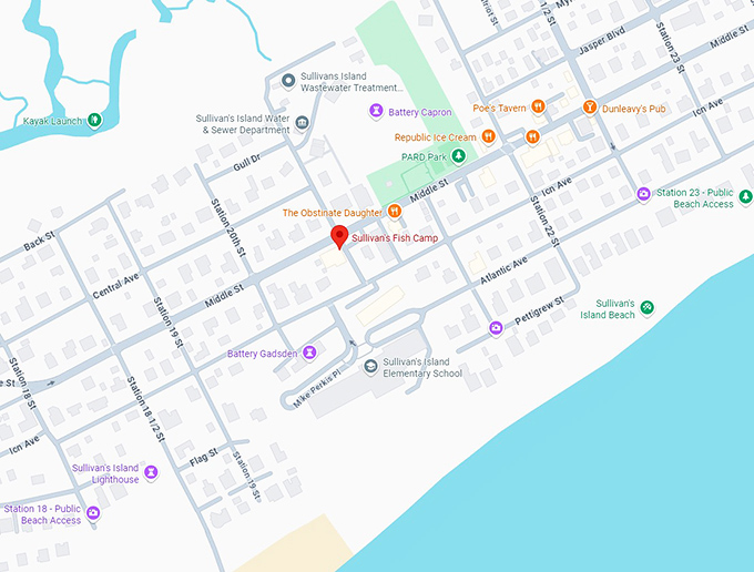 16. sullivan's fish camp map