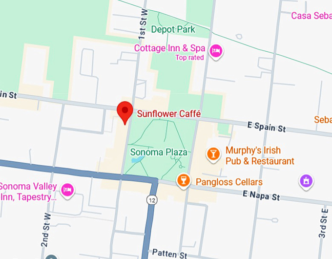 16. sunflower caffe' map