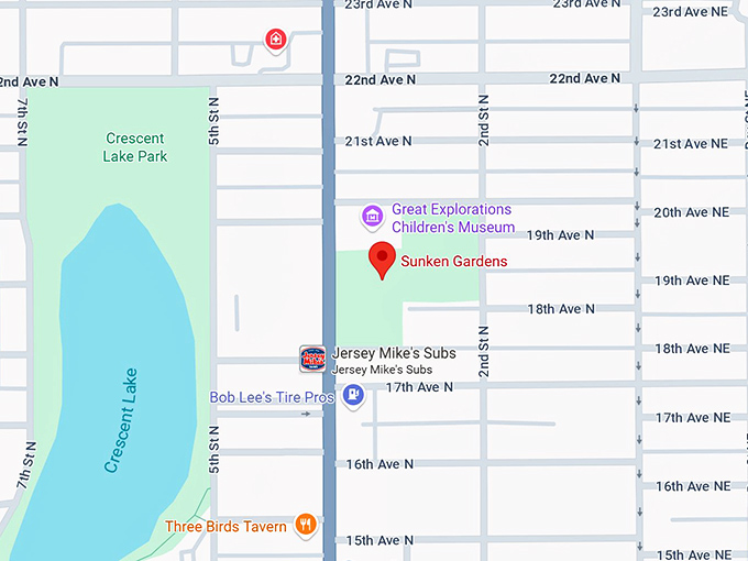 16. sunken gardens map