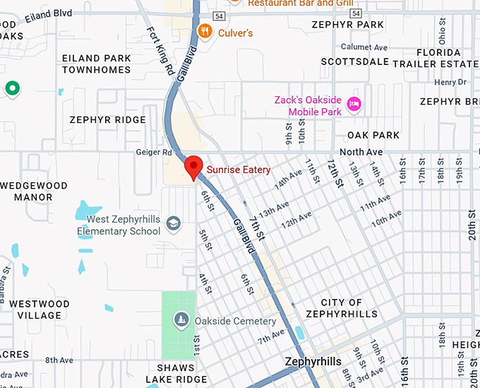 16. sunrise eatery map