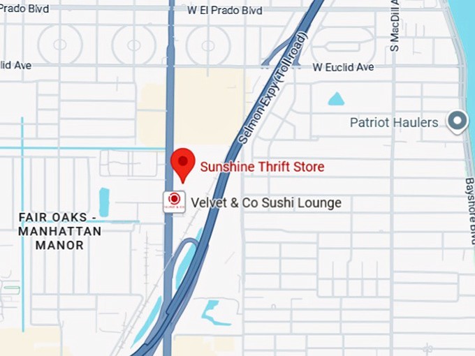 16. sunshine thrift store map