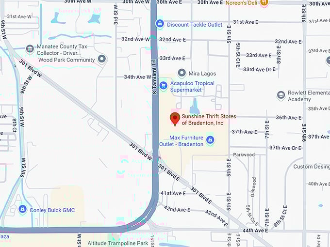 16. sunshine thrift stores of bradenton, inc. map