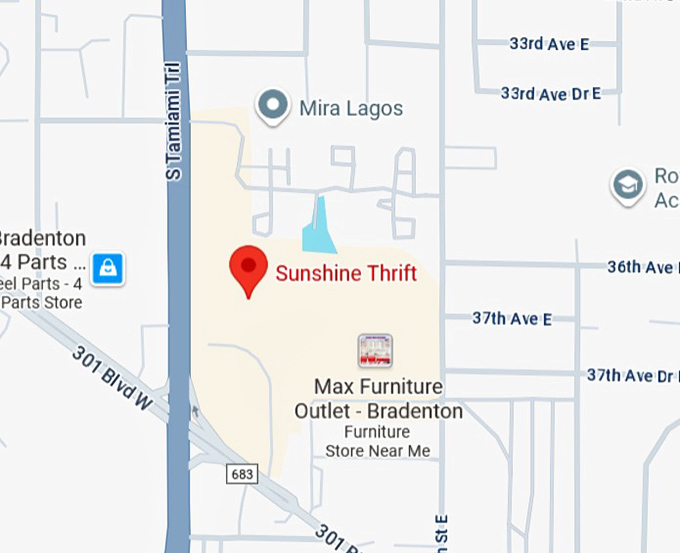 16. sunshine thrift map