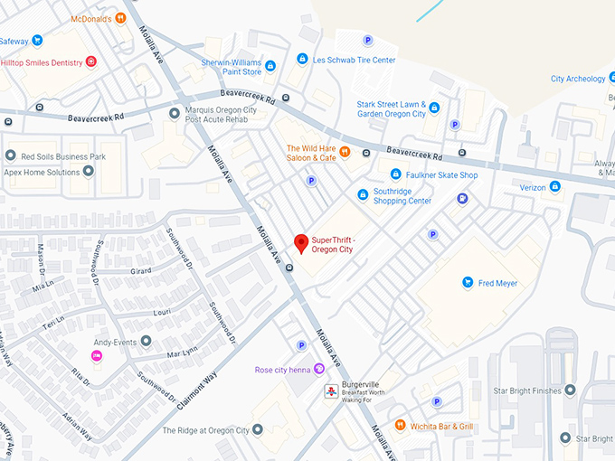 16. superthrift oregon city map