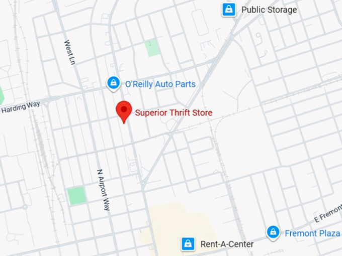 16. superior thrift store map