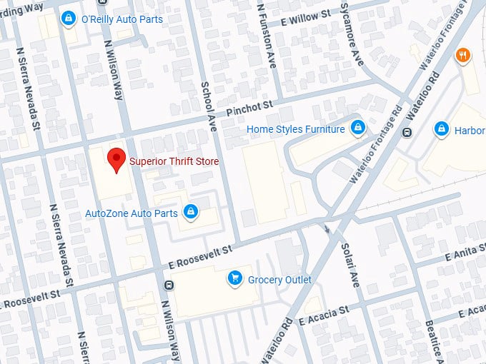 16. superior thrift store map