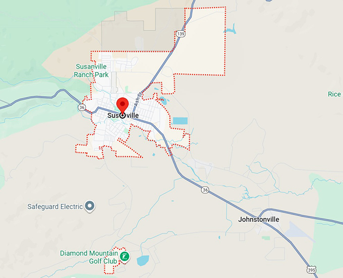 16. susanville, ca map
