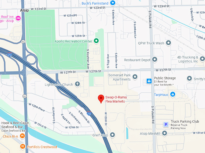 16. swap o rama flea markets map